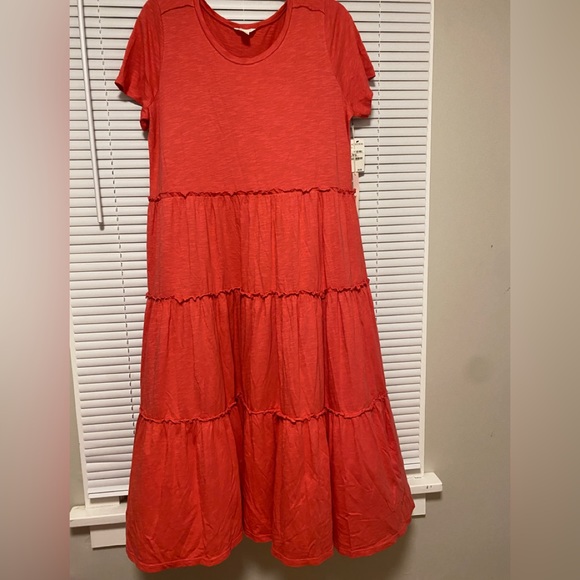 Caslon | Dresses | Nordstrom Caslon Red Chateaux Ruffled Layer Maxi ...